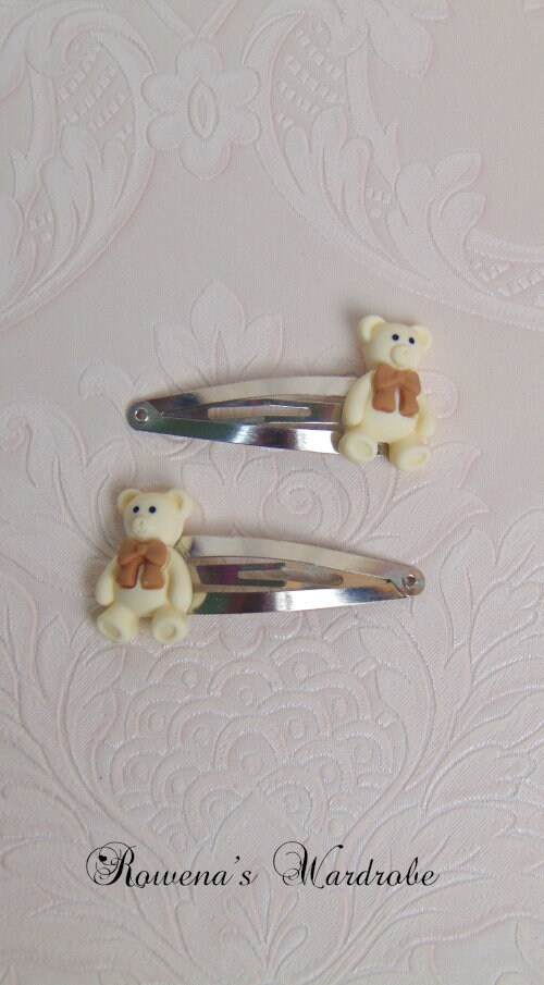 Sweet Lolita Teddy Bear Hair-clips - Etsy