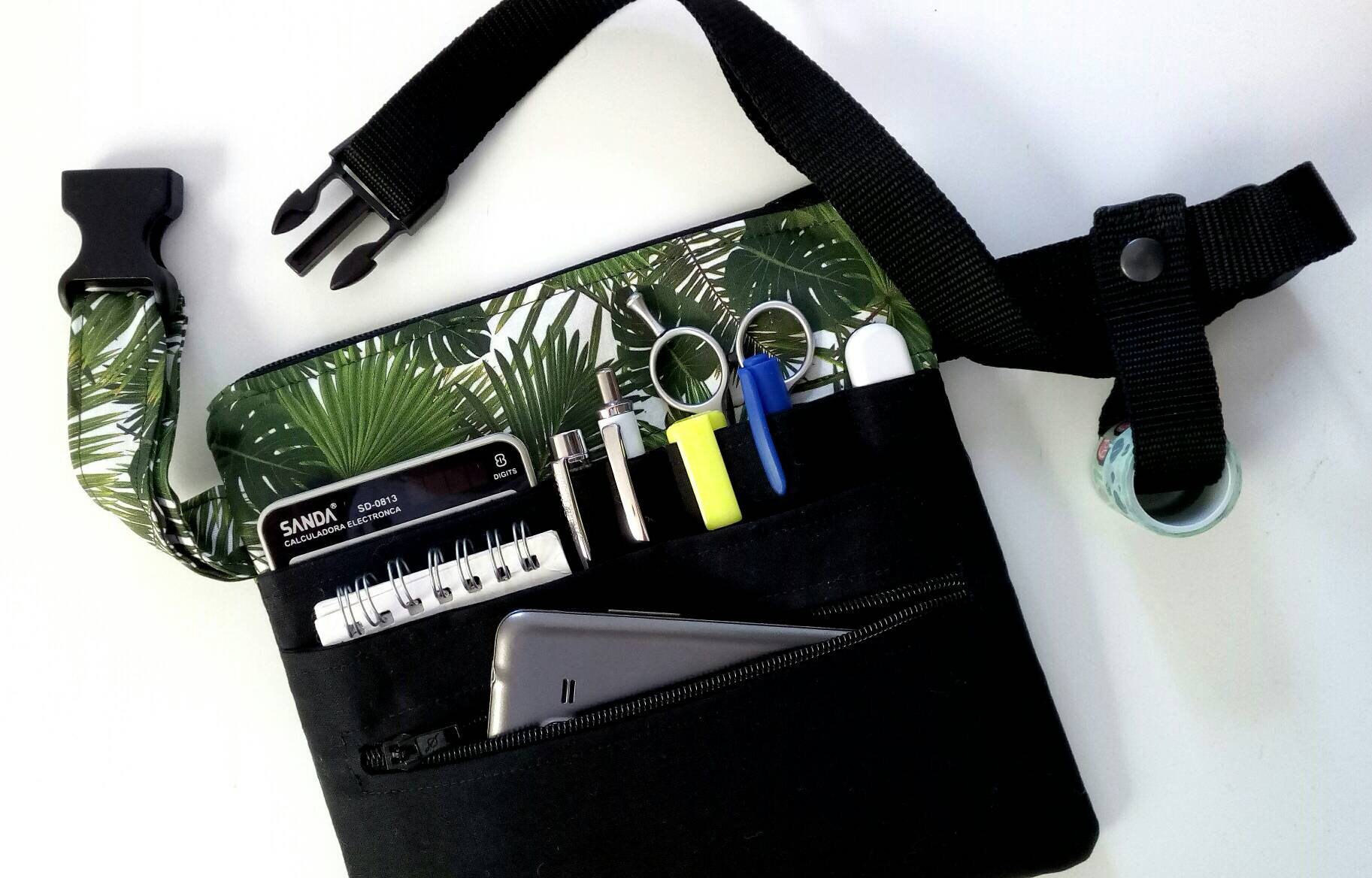 Nurse fanny pack leaf black nurse pocket organizer Vet belt | Etsy