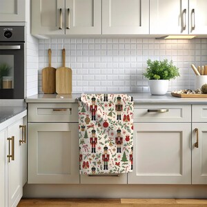 Christmas Tea Towel, Nutcracker Kitchen Towel, Nutcracker Christmas ...