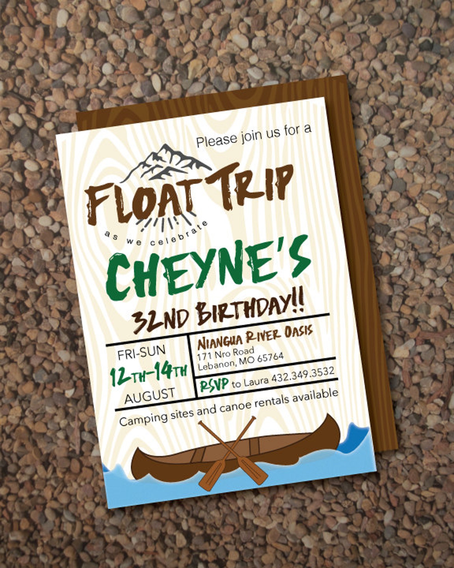 Float Trip Invitation Camping Party Birthday Invitation - Etsy