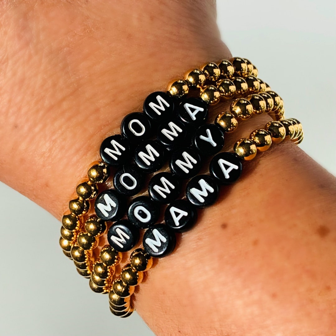 Mom Bracelet, Custom Mom Bracelet, Personalized Mom Bracelet, Momma ...