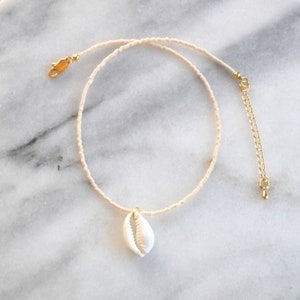 Seashell Choker Necklace, Cowrie Shell Choker, Cowrie Choker, Beaded ...