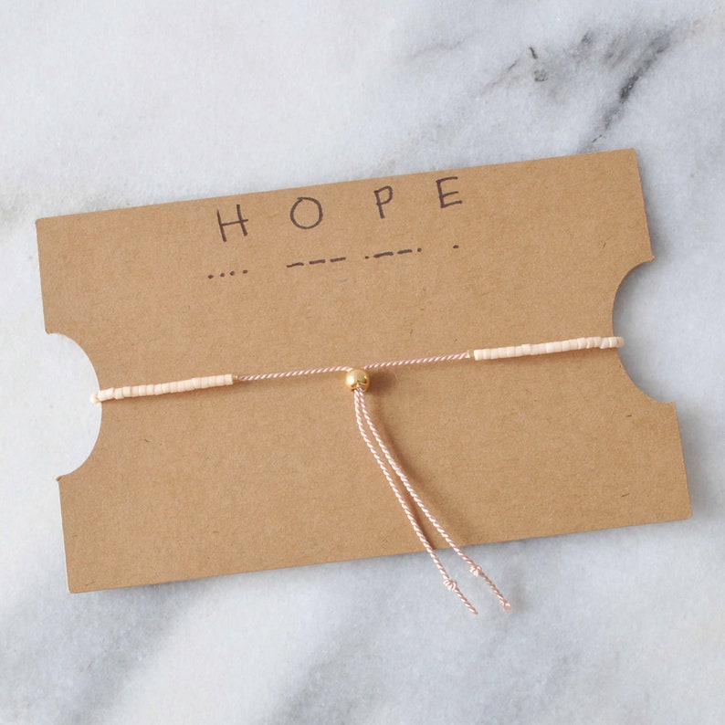 HOPE Morse Code Bracelet Personalized Morse Code Bracelet - Etsy