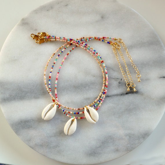 Cowrie Shell Choker Necklace Seashell Choker Cowrie Choker | Etsy