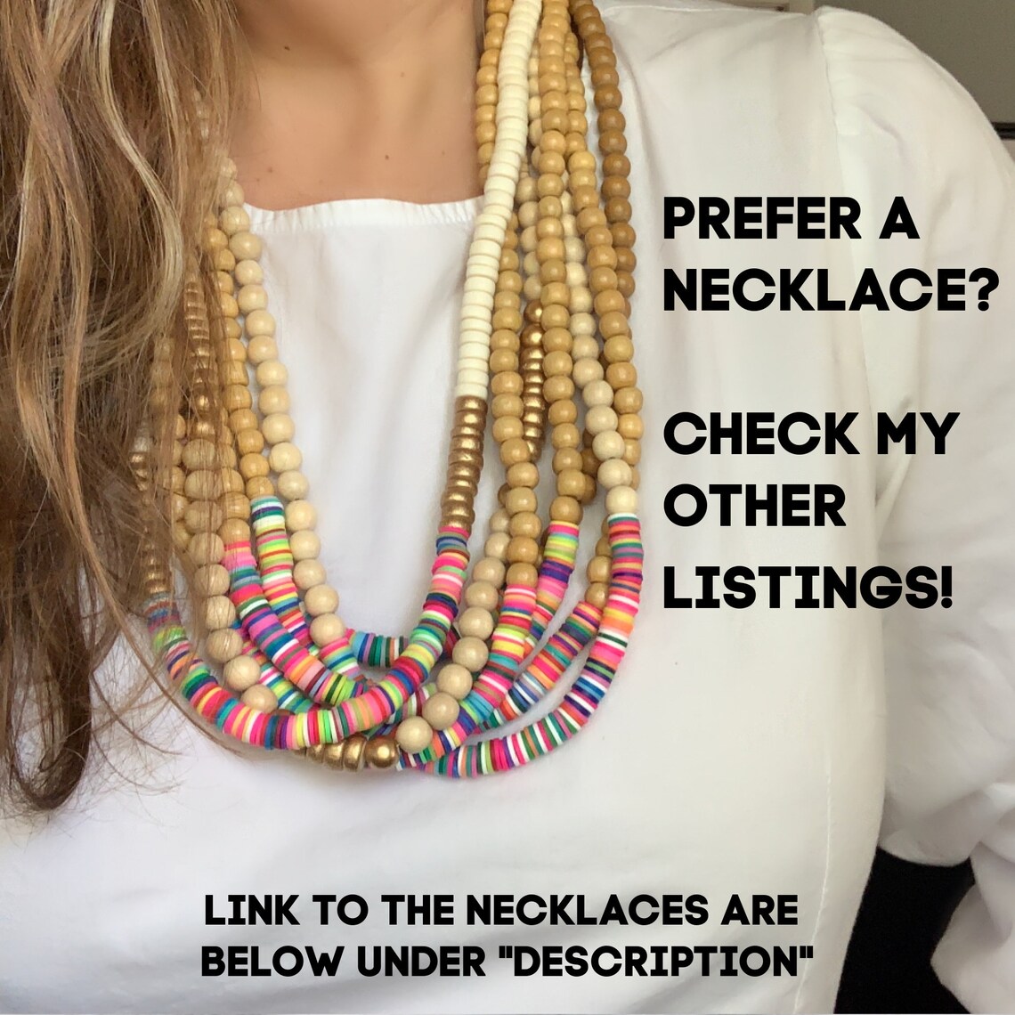 Heishi Beads Bracelet Wood Bead Bracelet Wood Heishi | Etsy