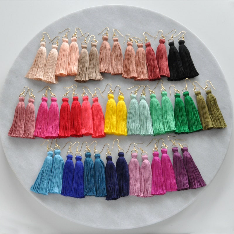 Tassel Earrings - Etsy