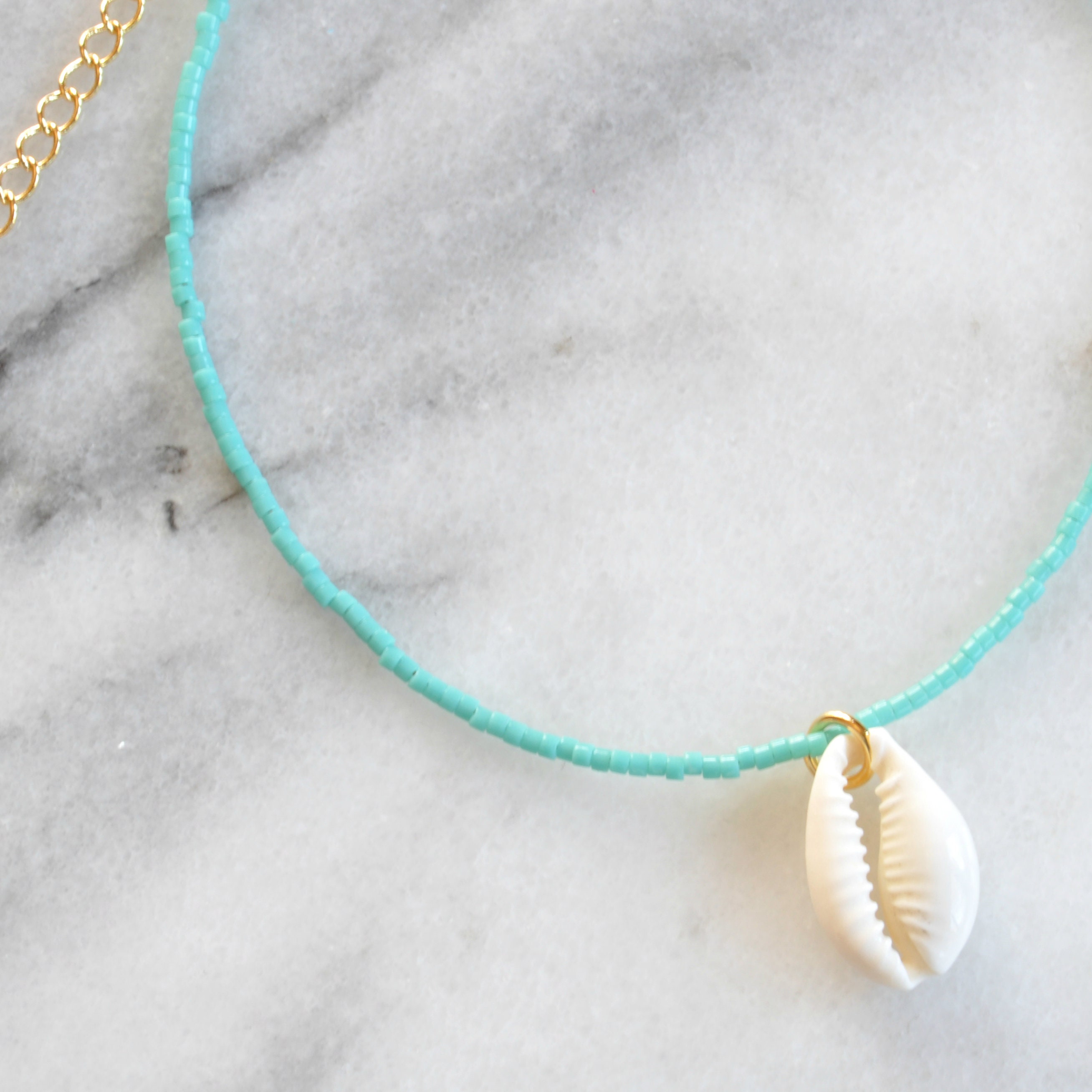 Seashell Choker Necklace, Cowrie Shell Choker, Cowrie Choker, Beaded ...