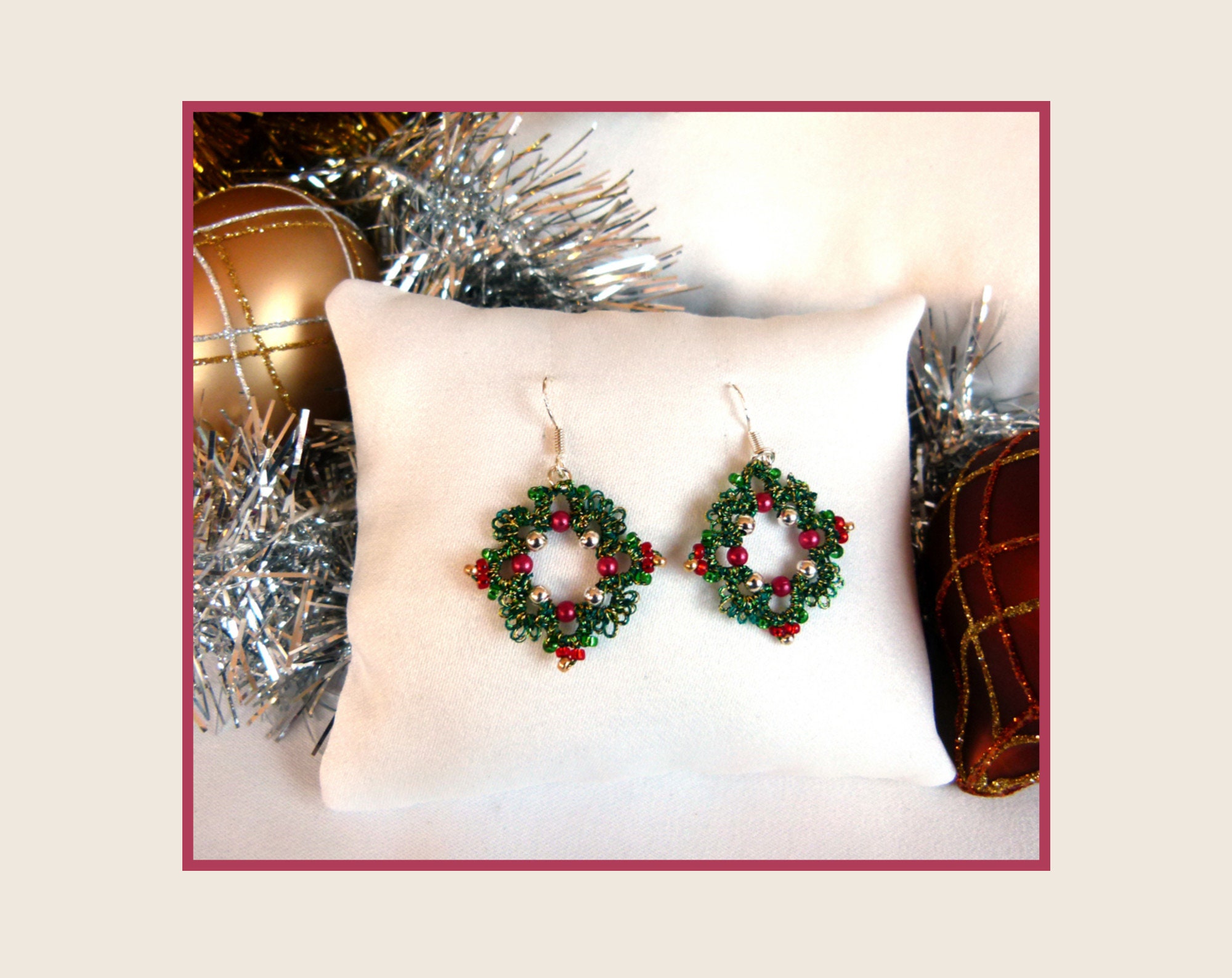 Christmas Tatting Pattern Wreath Motif Tatting Lace - Etsy