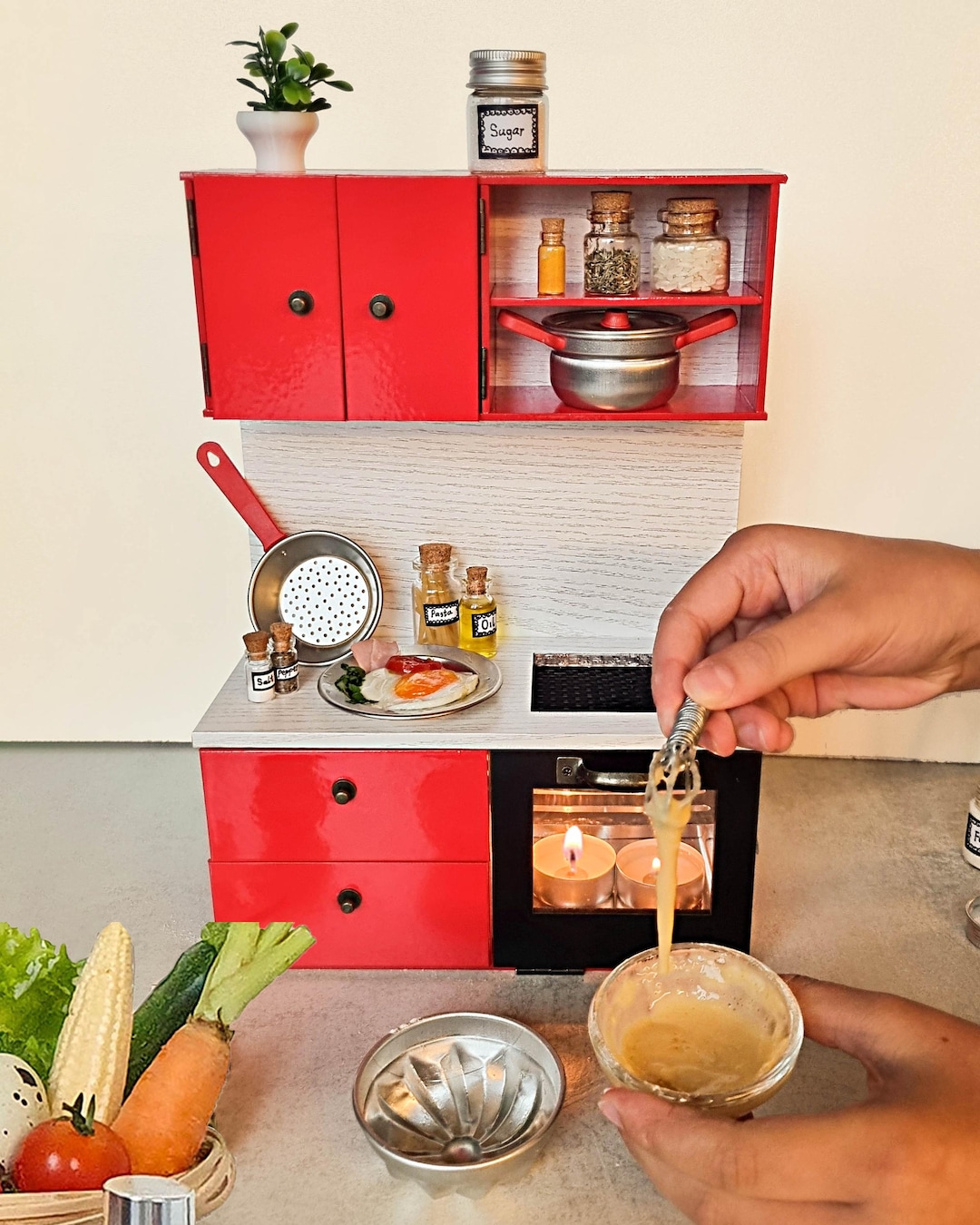 Real Mini Kitchen Set for Tiny Cooking / Perfect Gift for Your Children ...