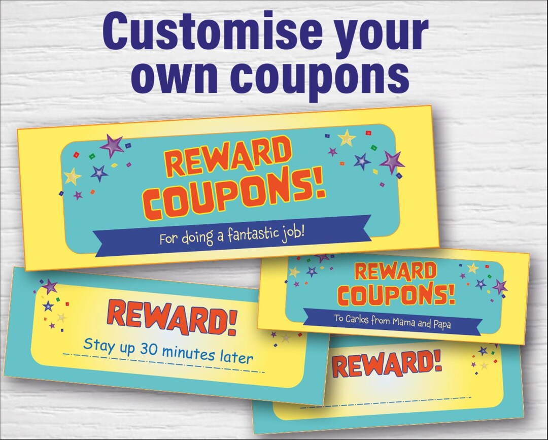 Printable 'reward Coupons' (editable PDF) Instant Download - Etsy