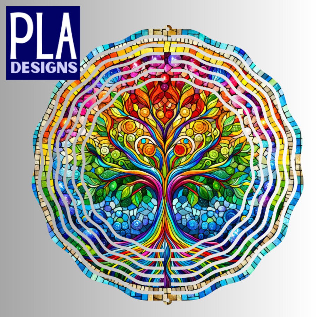 Unique Tree of Life Wind Spinner in Rainbow Colors - A Perfect Addition ...