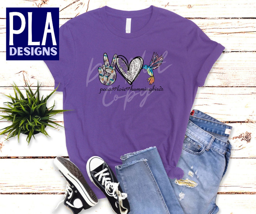 Spread Peace and Love With Our Vibrant Hummingbird Graphic Softstyle T ...