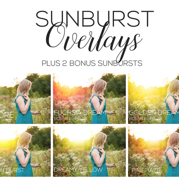 Sunburst Overlays - Etsy