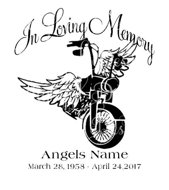 DOWNLOAD in Loving Memory Motorcycle Loss SVG Sticker Decal - Etsy Hong ...