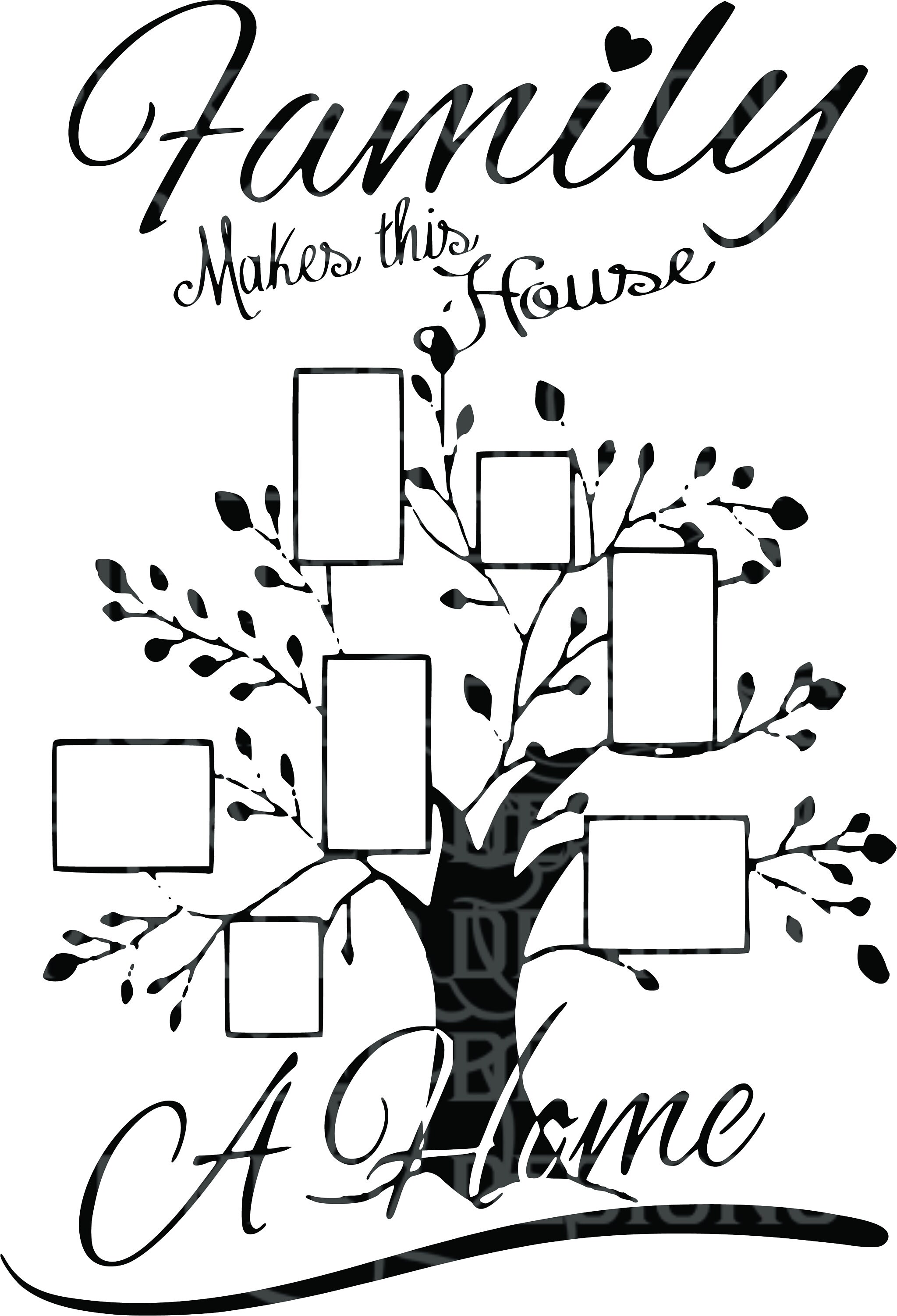 DOWNLOAD Family Tree Wall Decor Saying Family Phrase SVG | Etsy
