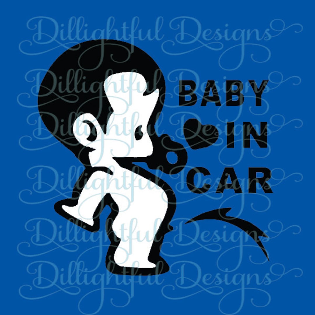 DECAL ...baby on Board Decal Child Kid Sticker Decal Girl Boy Pissing ...