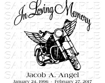 DOWNLOAD in Loving Memory Motorcycle Road Glide Loss SVG Sticker Decal ...