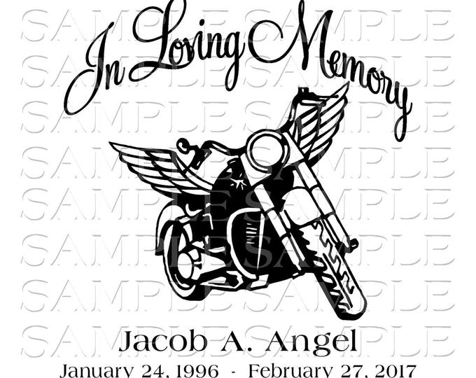 DOWNLOAD in Loving Memory Motorcycle Loss SVG Sticker Decal Car Decal ...