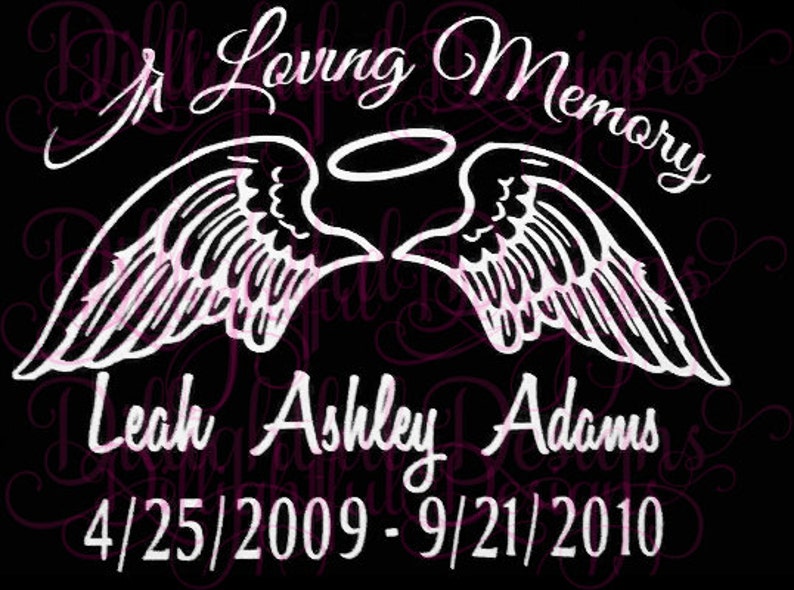 DECAL ... Infant Loss Sticker Decal In Loving Memory Car Decal | Etsy