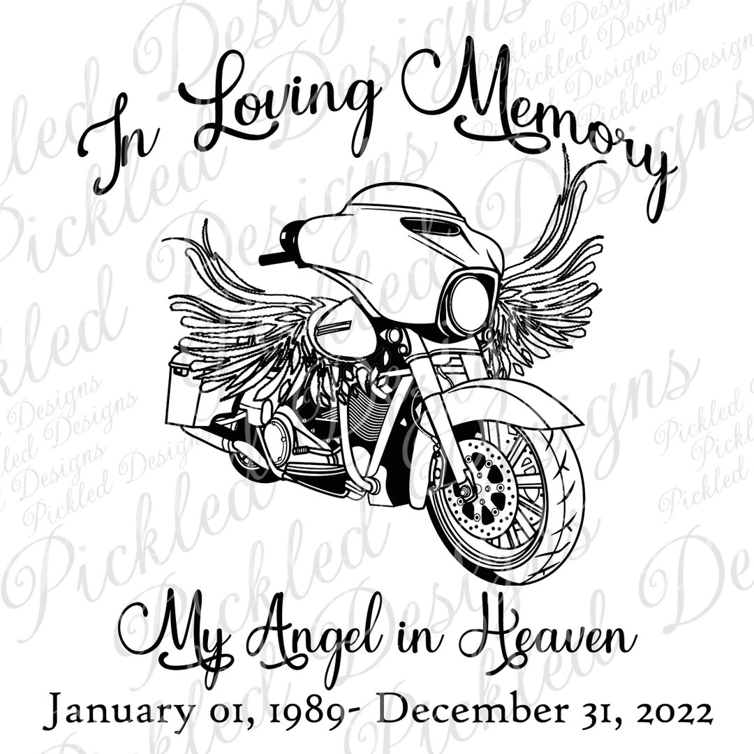 DOWNLOAD - in Loving Memory Motorcycle Road Glide Loss SVG Sticker ...