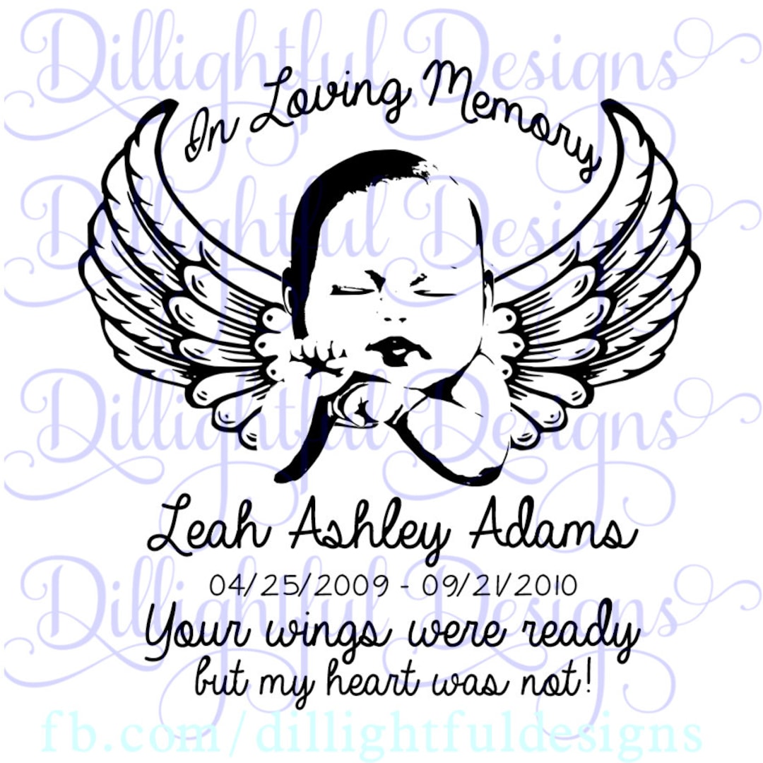 DECAL - in Loving Memory Infant Loss SVG Sticker Decal Car Decal Wings ...