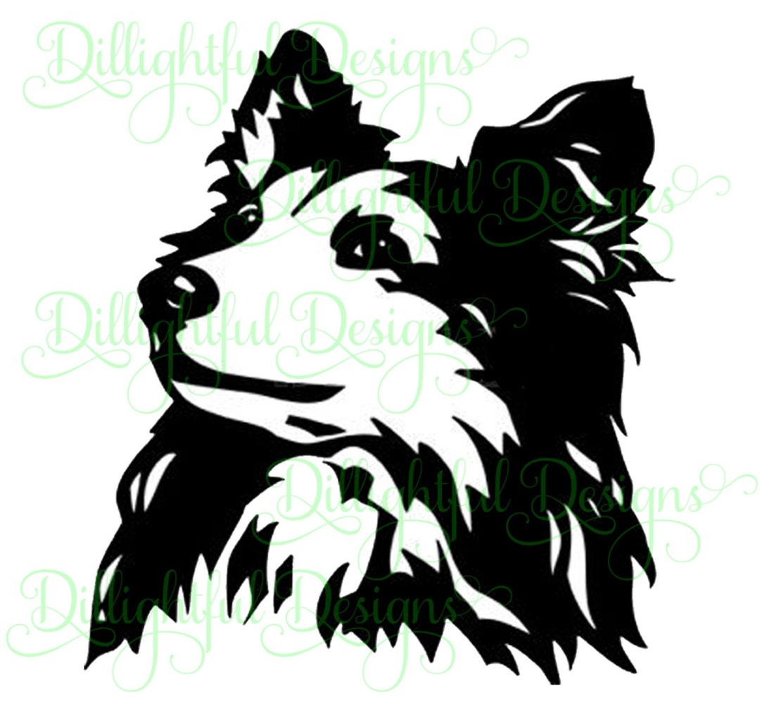 DOWNLOAD ... Sheltie Dog Decal Dog Pup Shetland Sheepdog Collie - Etsy