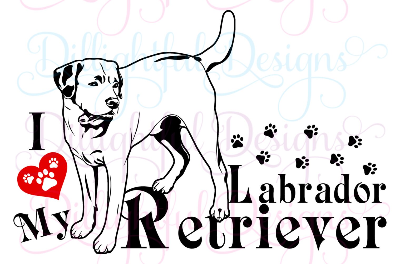 DOWNLOAD Labrador Retriever Svg DOG Digital I Love My Labrador | Etsy