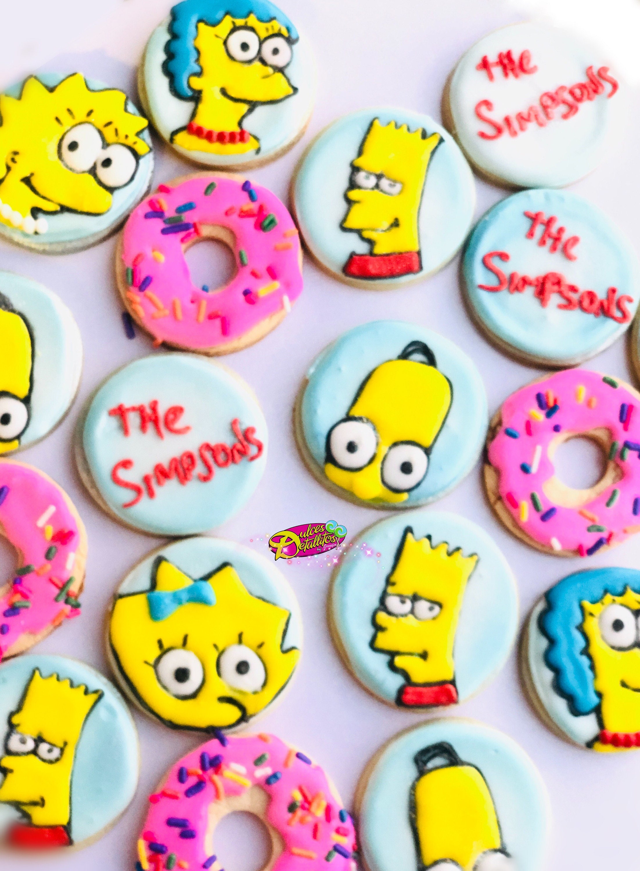 The Simpsons theme cookies 12qty | Etsy