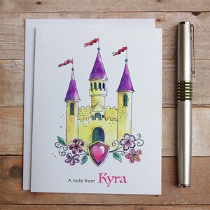 Personalized Castle Note Cards - Castle Gift, Castle Thank You ...