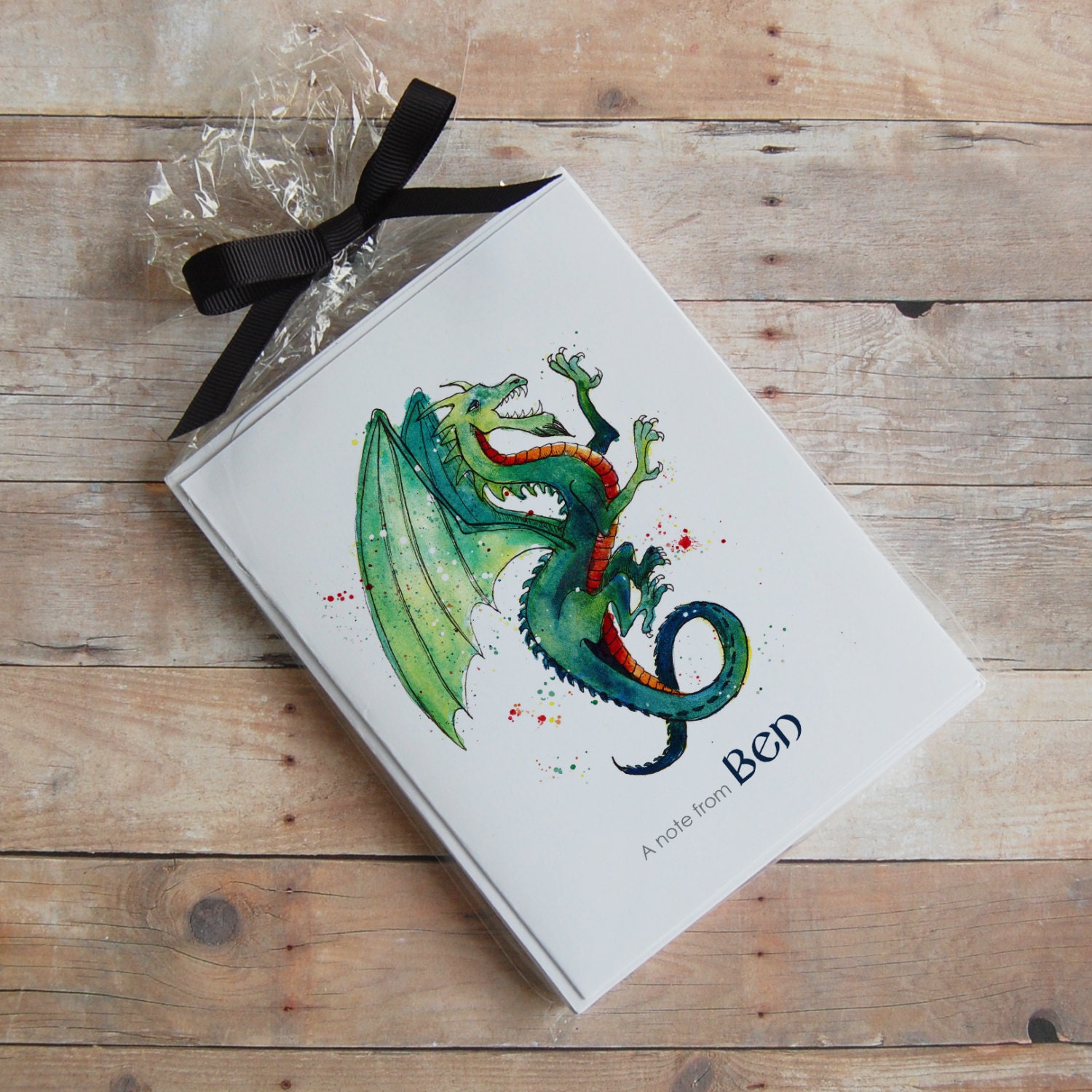 Personalized Dragon Note Cards Mythology Fantasy Gift - Etsy