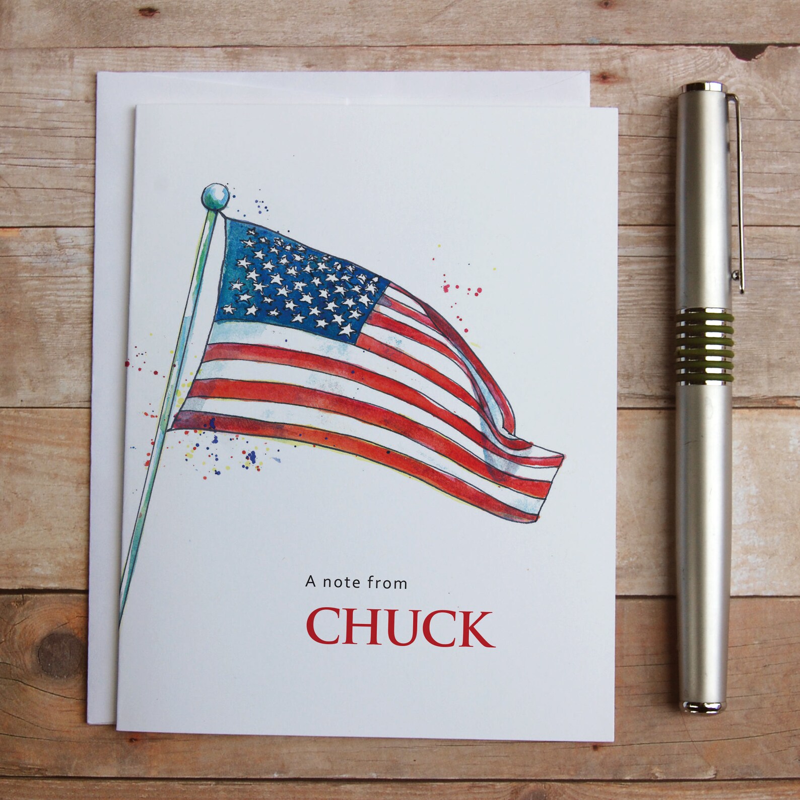 Personalized American Flag Note Cards Patriotic Note Cards - Etsy