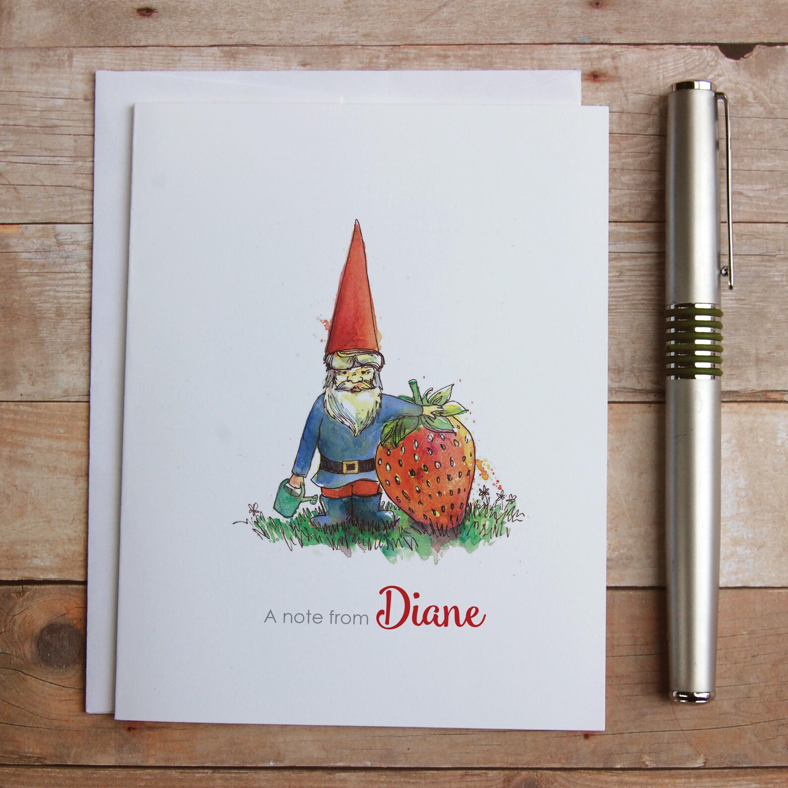 Personalized Garden Gnome Note Cards Gnome Cards Gnome - Etsy
