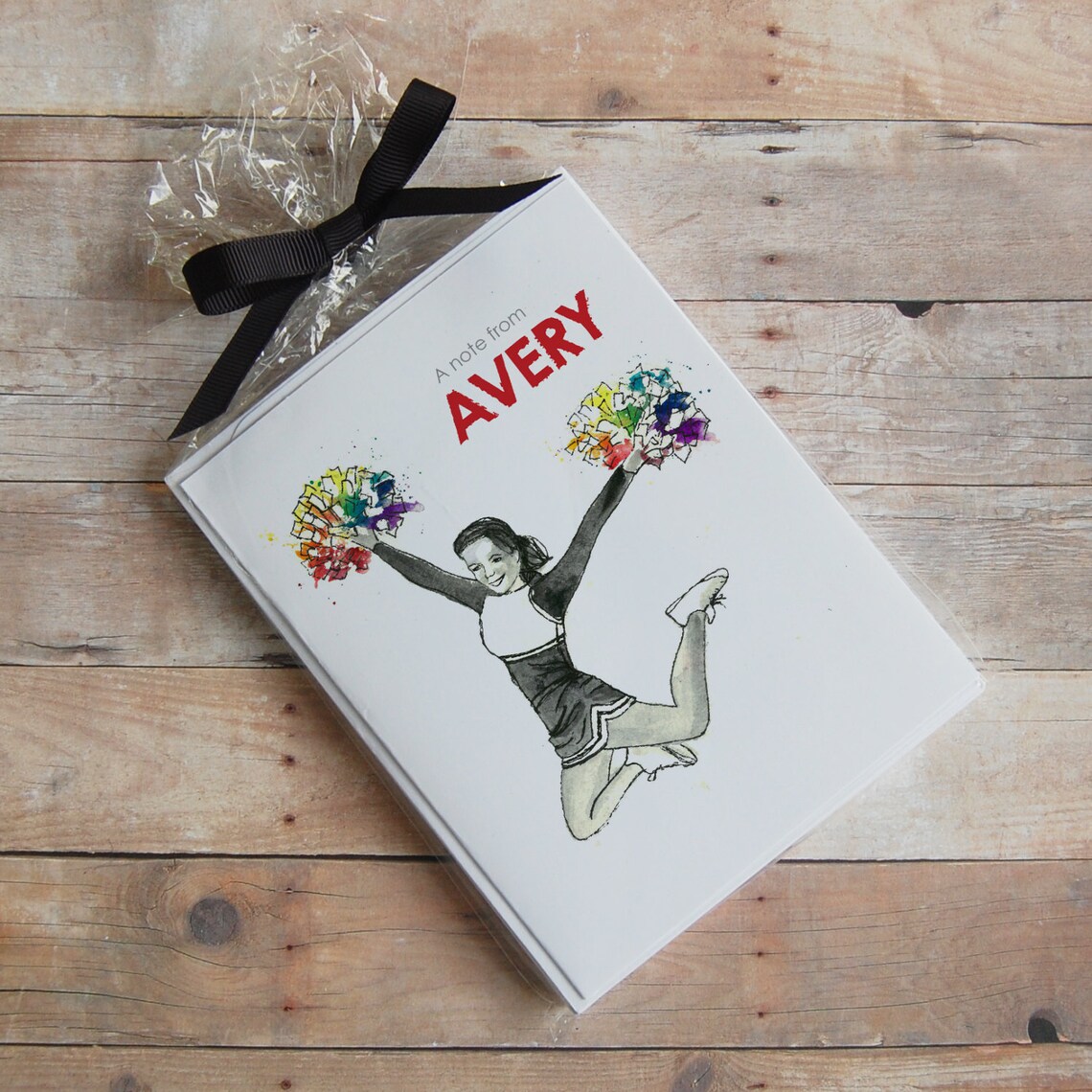 Personalized Cheerleader Note Cards Cheer Coach Gift Cheer - Etsy