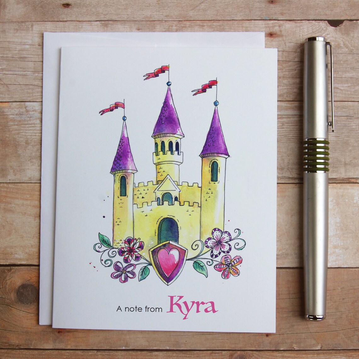 Personalized Castle Note Cards Castle Gift Castle Thank - Etsy
