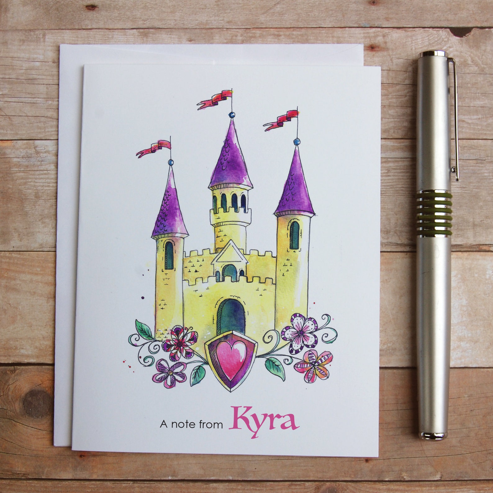 Personalized Castle Note Cards Castle Gift Castle Thank - Etsy