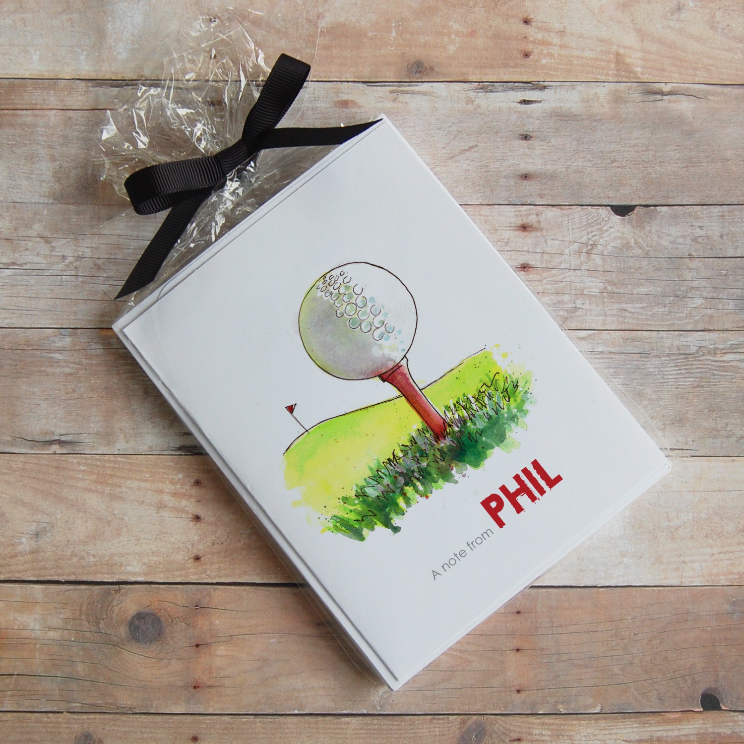 Personalized Golf Note Cards - Golf Coach Gift, Golf Ball Note, Golf ...