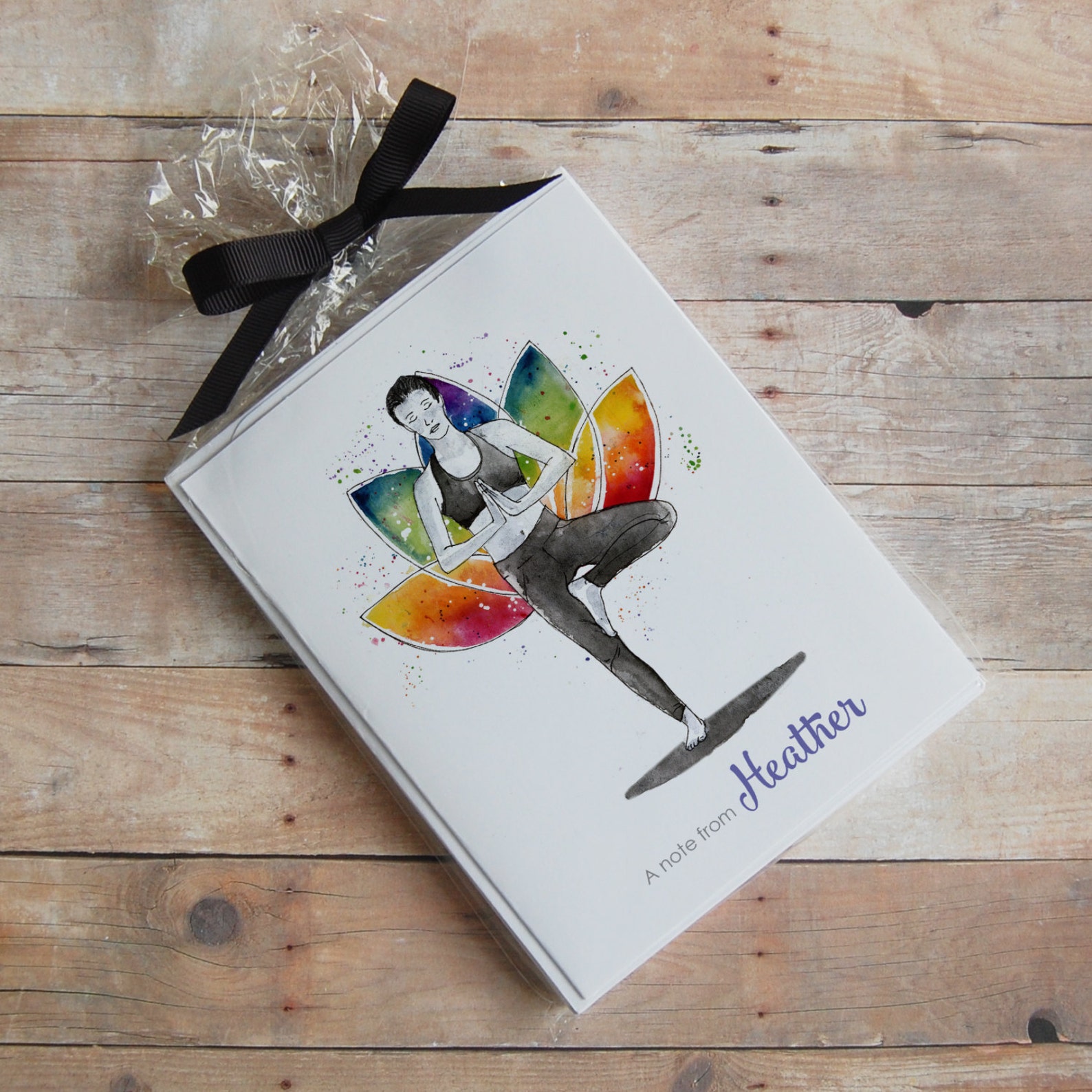 Personalized Yoga Note Cards - Yoga Instructor Gift, Yoga Chakras ...