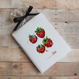 Personalized Strawberry Note Cards - Summer Note Cards, Summer Hostess ...