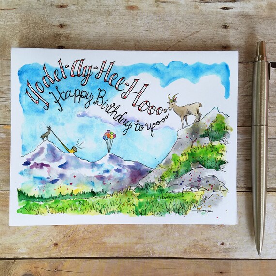 Yodeling Goats Birthday Card Social Distance Birthday | Etsy