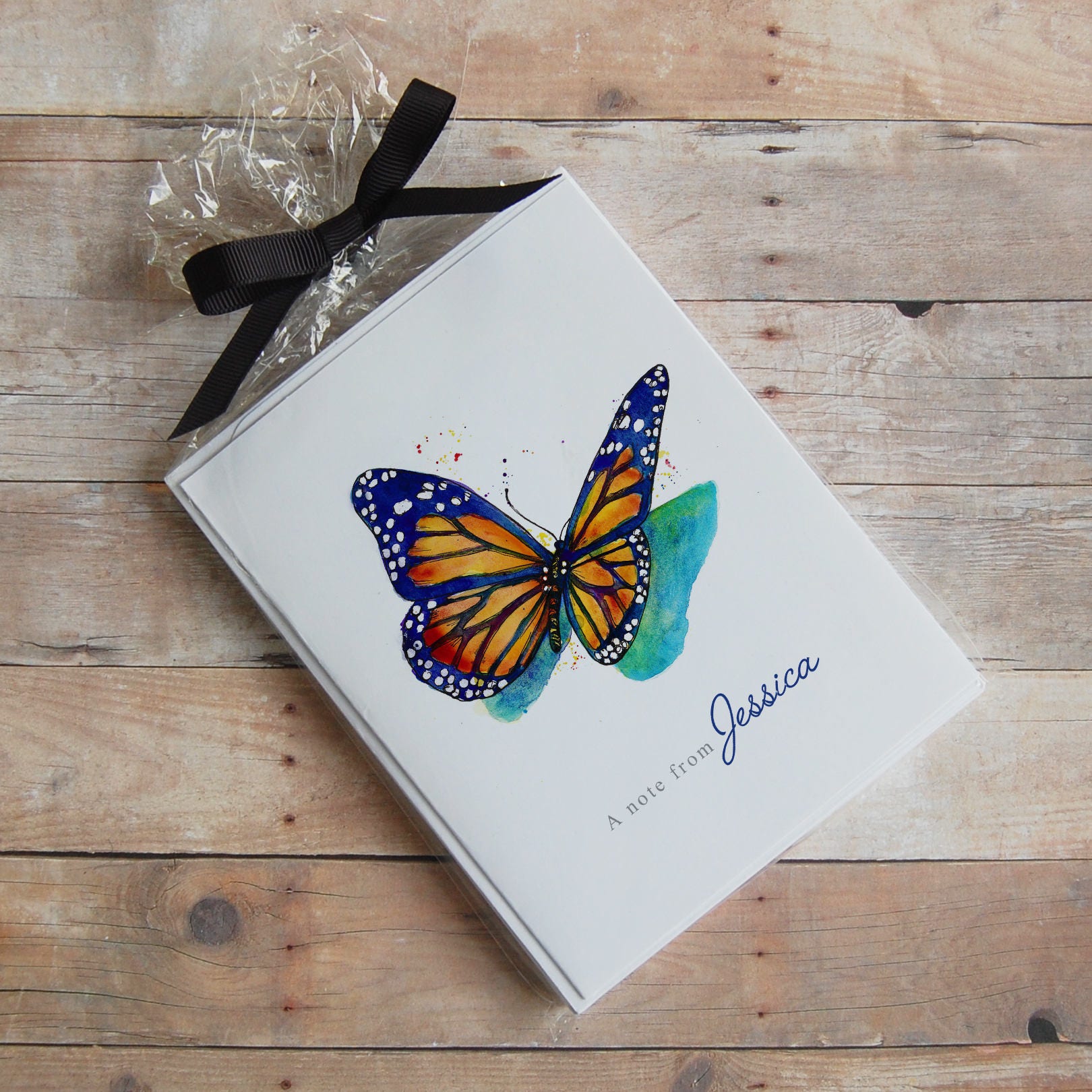 Personalized Butterfly Note Cards Butterfly Thank You Notes - Etsy