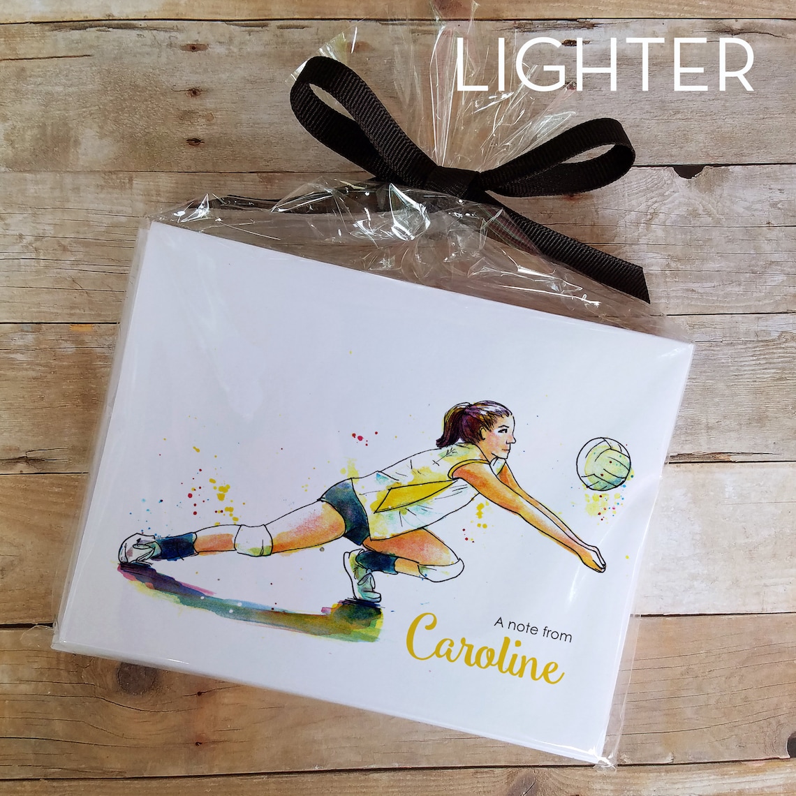 Personalized Volleyball Note Cards Volleyball Team Gift | Etsy