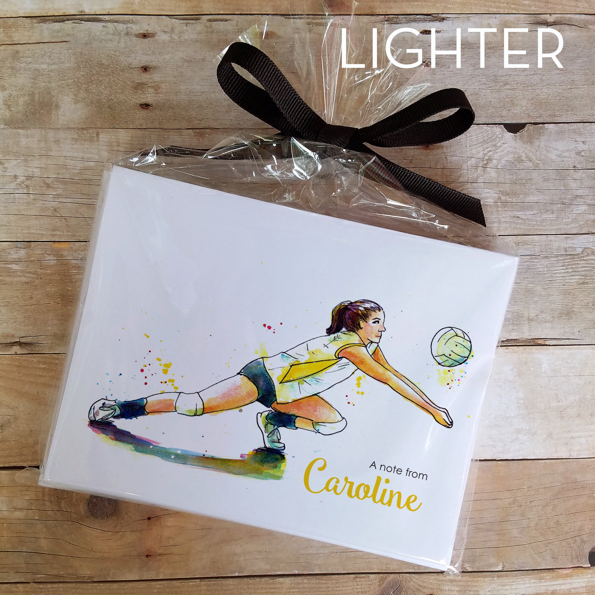 Personalized Volleyball Note Cards Volleyball Team Gift | Etsy