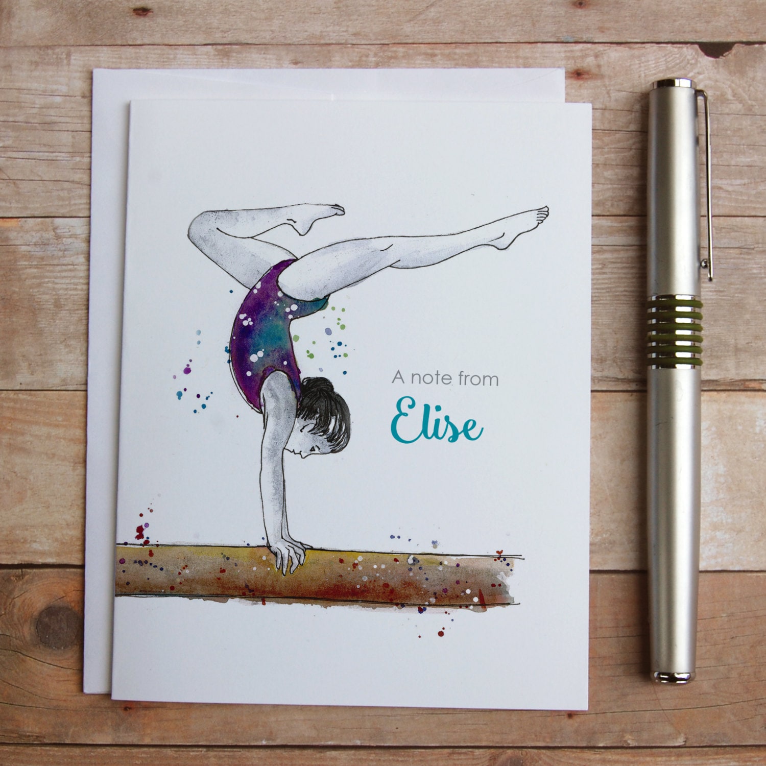 Personalized Gymnastics Note Cards Gymnastics Gymnast - Etsy Ireland