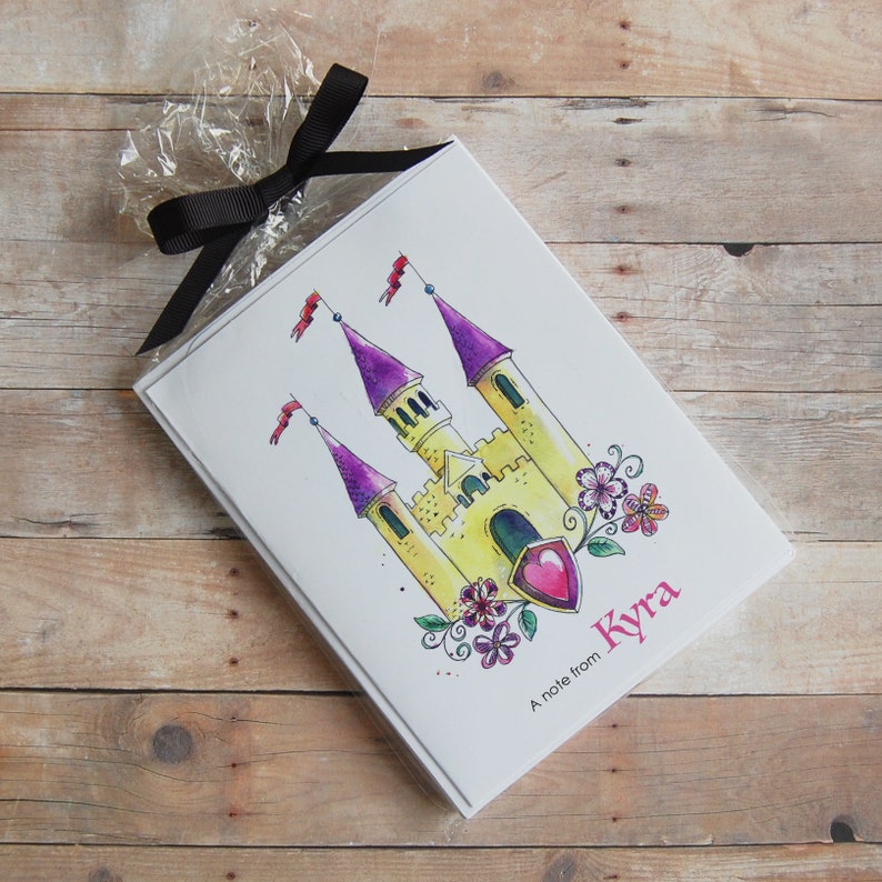 Personalized Castle Note Cards Castle Gift Castle Thank - Etsy
