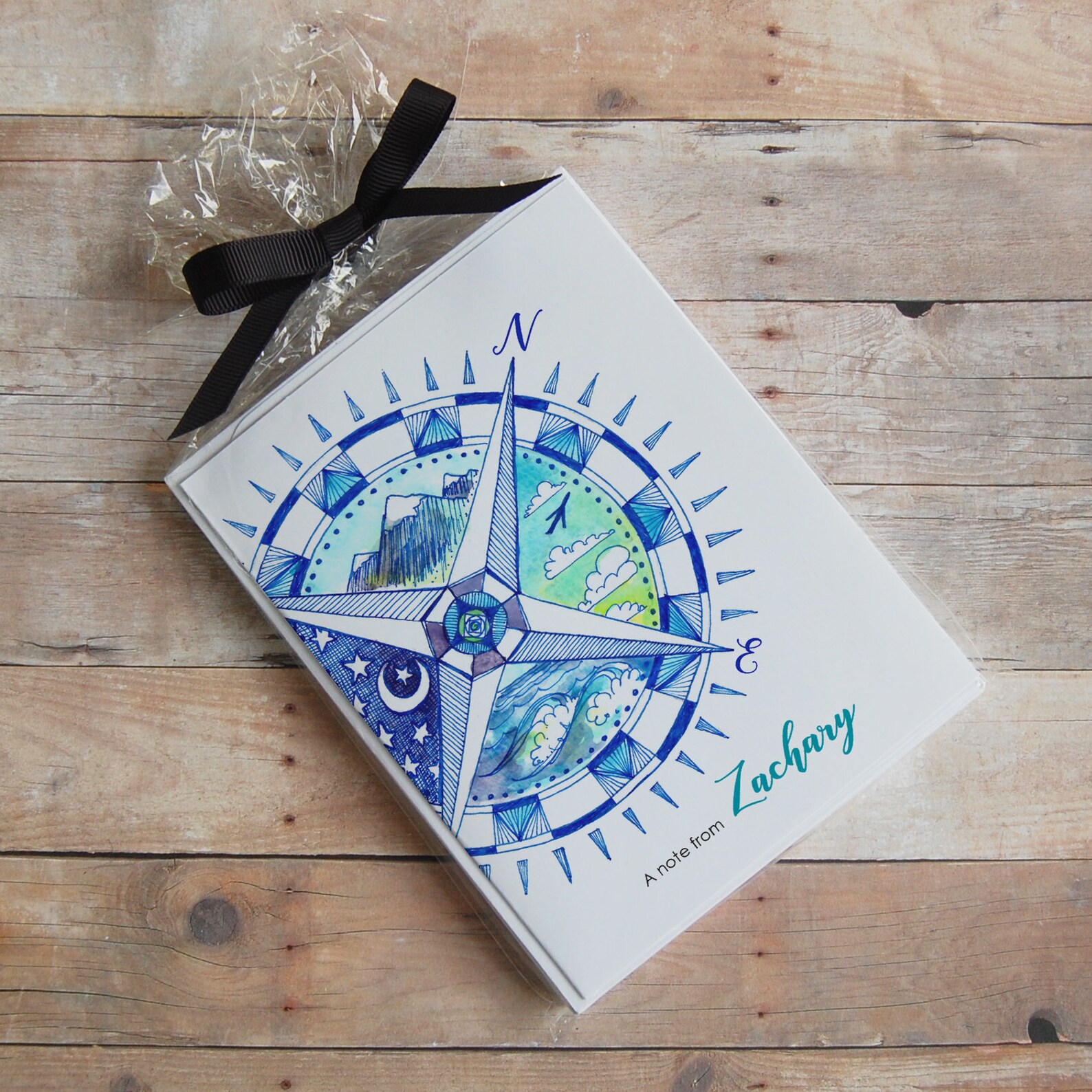 Personalized Compass Note Cards Graduation Gift Compass - Etsy