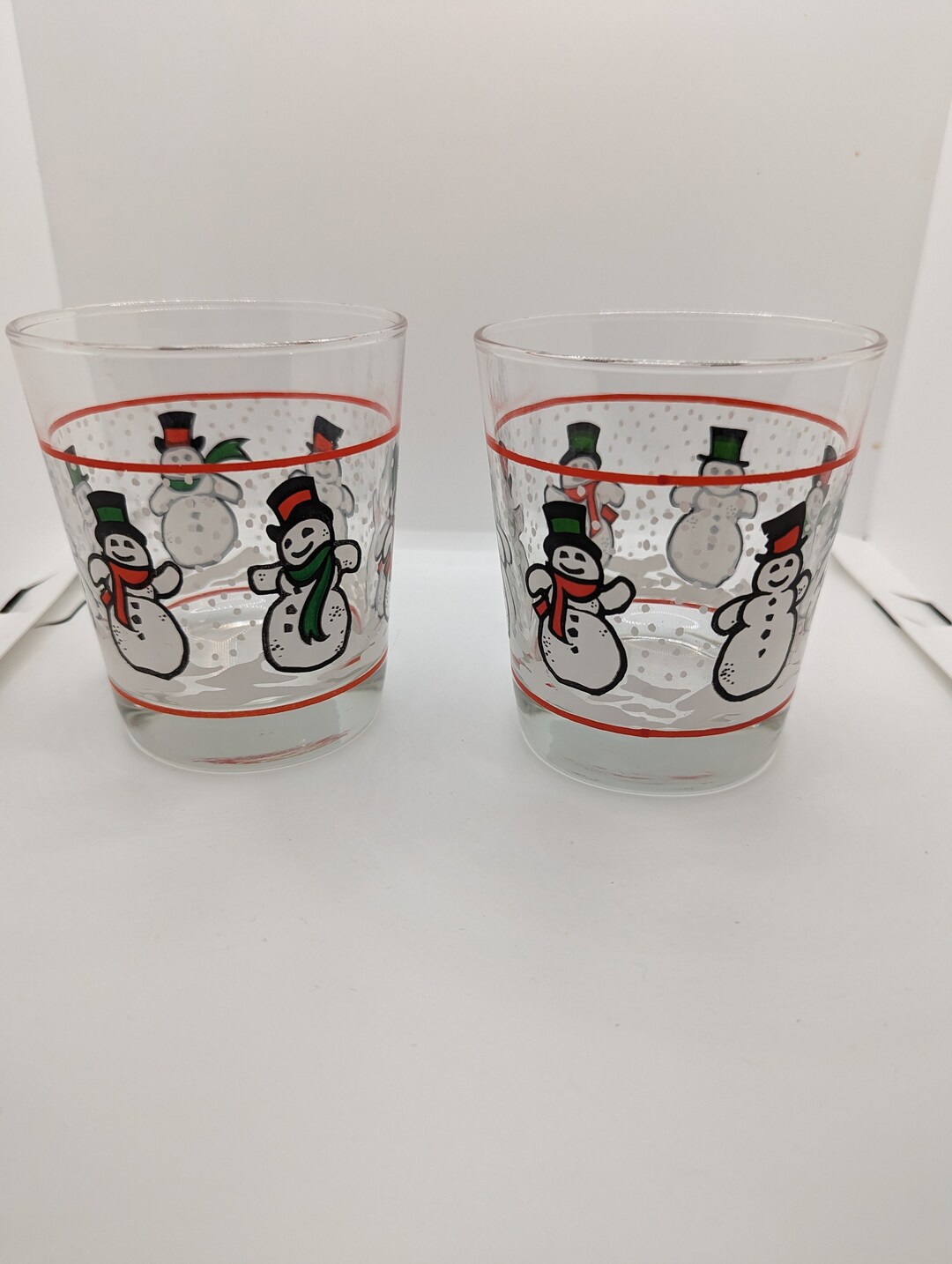 Vintage Libby Snowman Holiday Glasses Set of 2 - Etsy