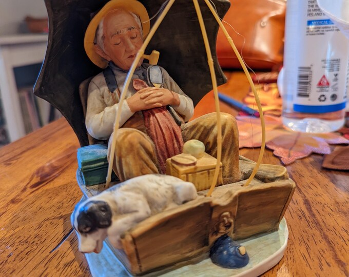 Norman Rockwell Gorham Figurine - Fishing - Etsy