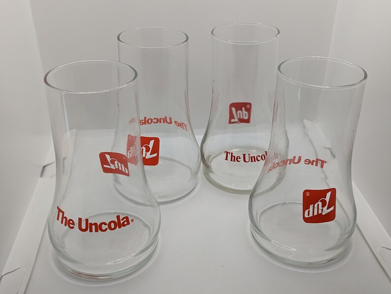 Set of 4 7UP Uncola Glasses 1960's - Etsy