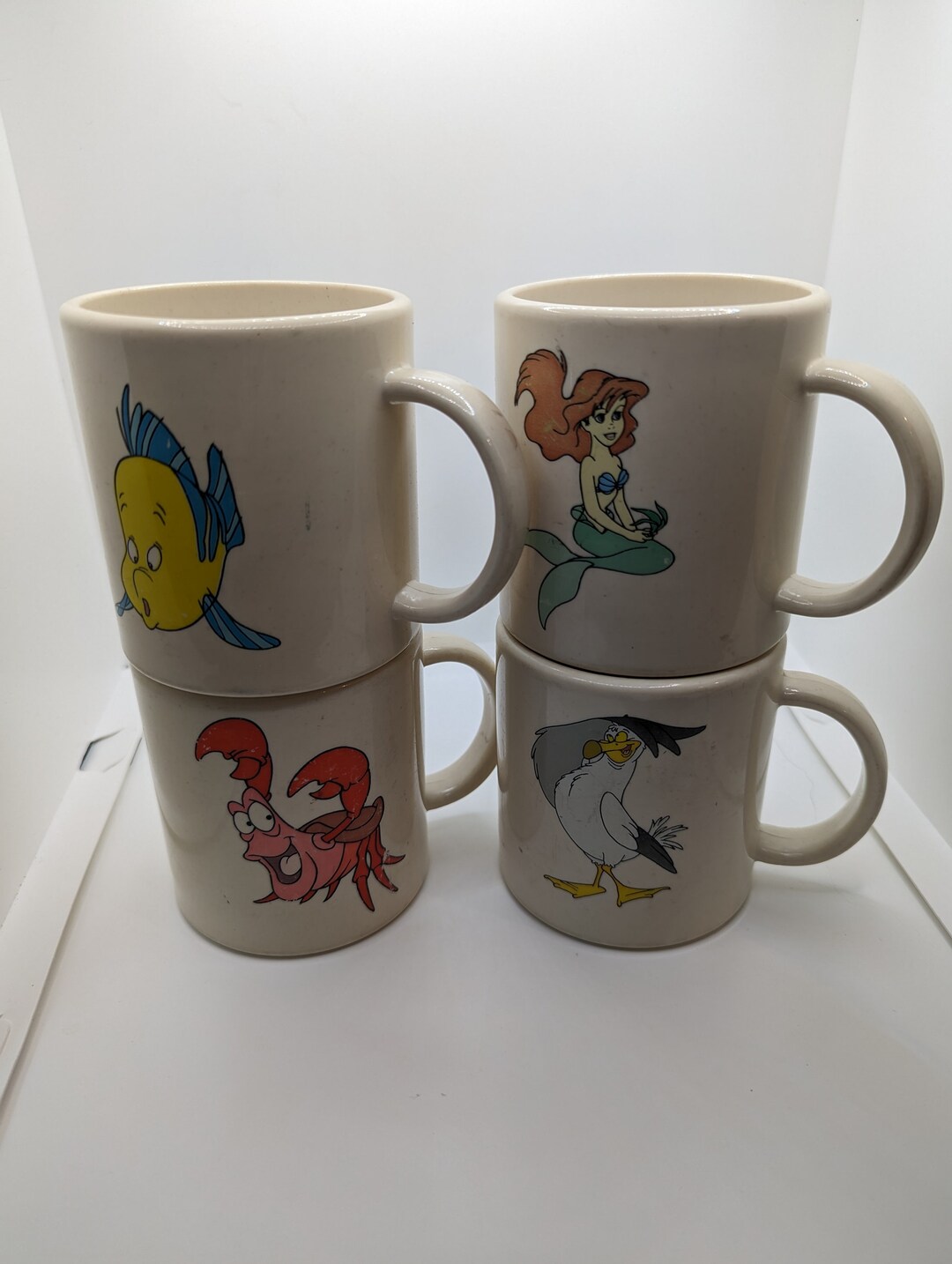 Set of 4 Disney Little Mermaid Plastic Kids Cups - Etsy