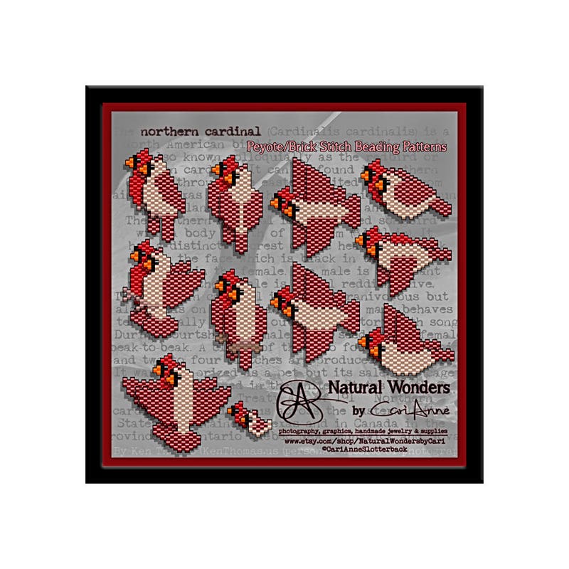 Cardinal Bead - Etsy